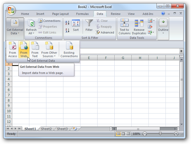 Copy Website Tables into Excel 2007 Spreadsheets