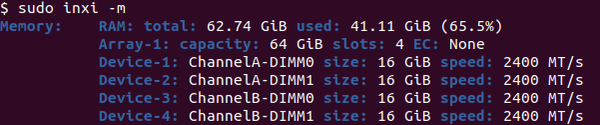 The Linux System Information Tool inxi