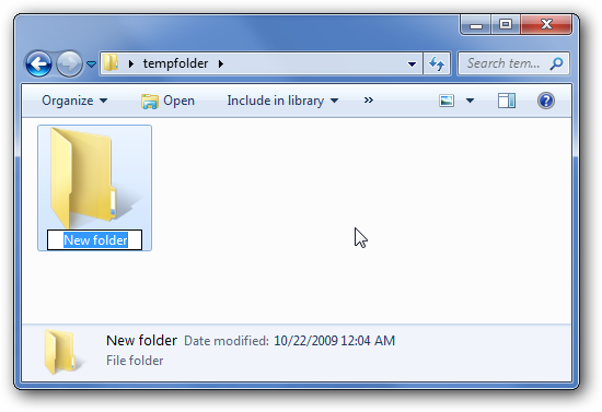 Hotkey for Creating New Folder in Windows Explorer