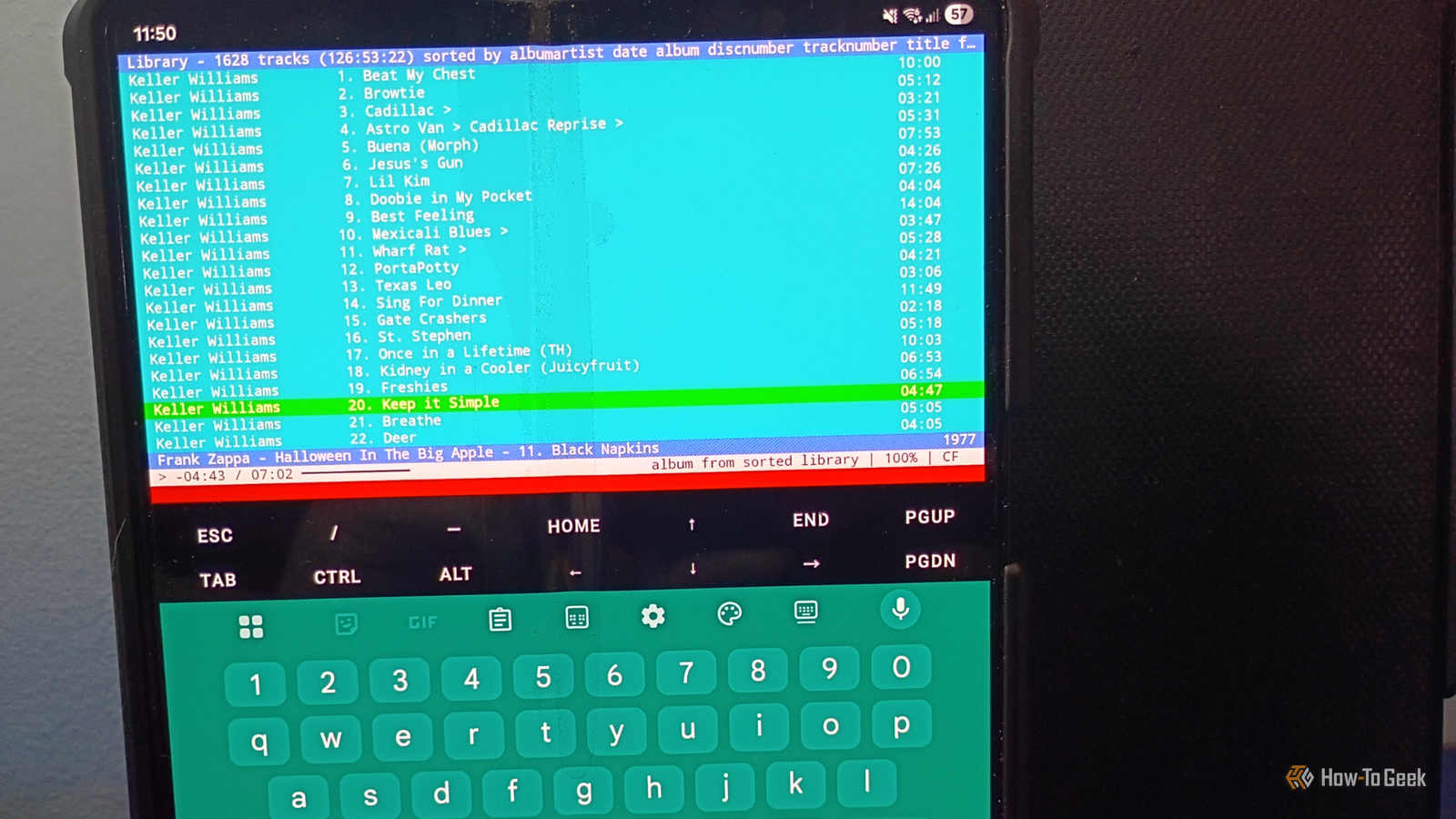 I figured out how to run my favorite Linux TUI music player on Android ...